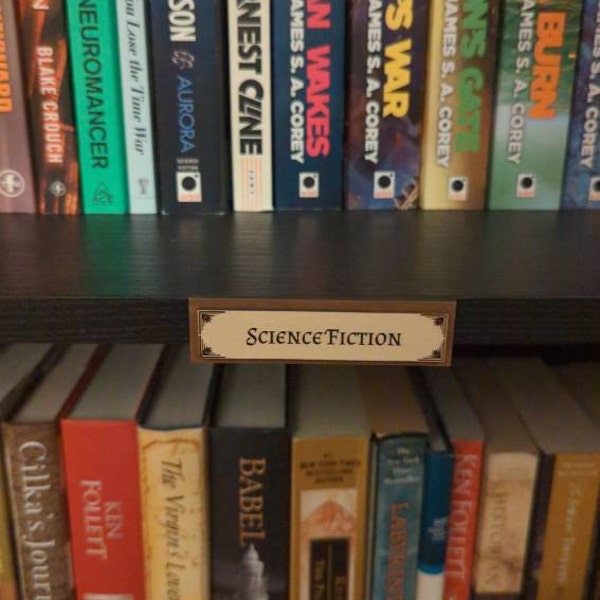 Bookshelf Labels - Etsy