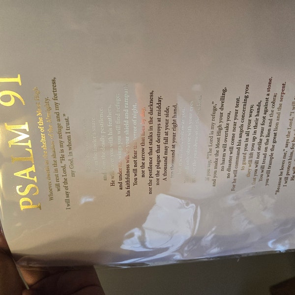 Psalm 91 Print Bible Verse Poster Christian Wall Art Religious Art ...