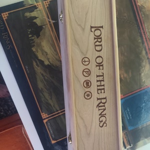 Wooden Trading Card Deck Box With Hinged Lid 2 Removable Dividers Fits ...