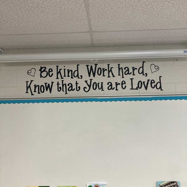 Be Kind, Work Hard, Know That You Are Loved, Inspirational Quote ...