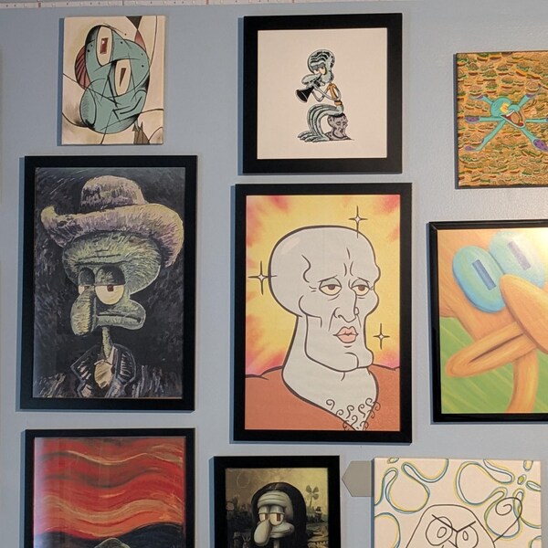 Doodlebob Acrylic Painting Gift for Spongebob Loving Humans - Etsy