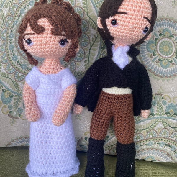 Elizabeth and Mr. Darcy Amigurumi PATTERN (ENGLISH) Pride and Prejudice ...