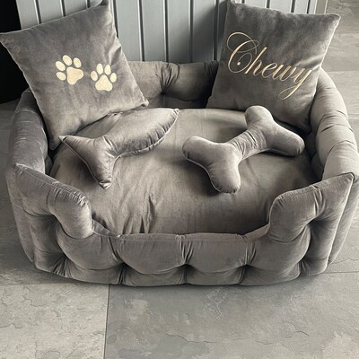 Dog Bed, Large Dog Bed, Extra Large Dog Bed, Velvet Dog Bed, Custom Dog ...