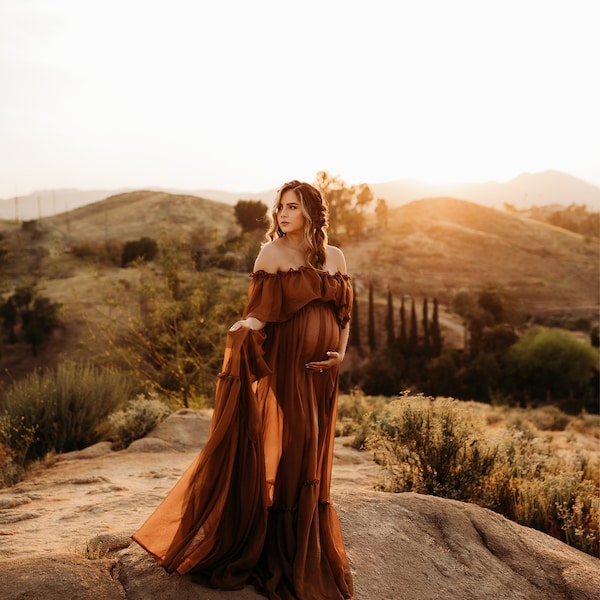 Pre-order: the Show off Those Shoulders Gown in Chiffon - Etsy