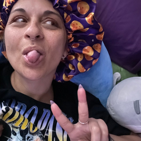 Orange Squares Silky Durag, Satin Durag, Designer Durag, Silk Durag ...