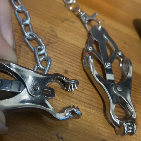 Spiked Clover Nipple Clamps: (pair) BDSM Fetish Sex Toy - Etsy