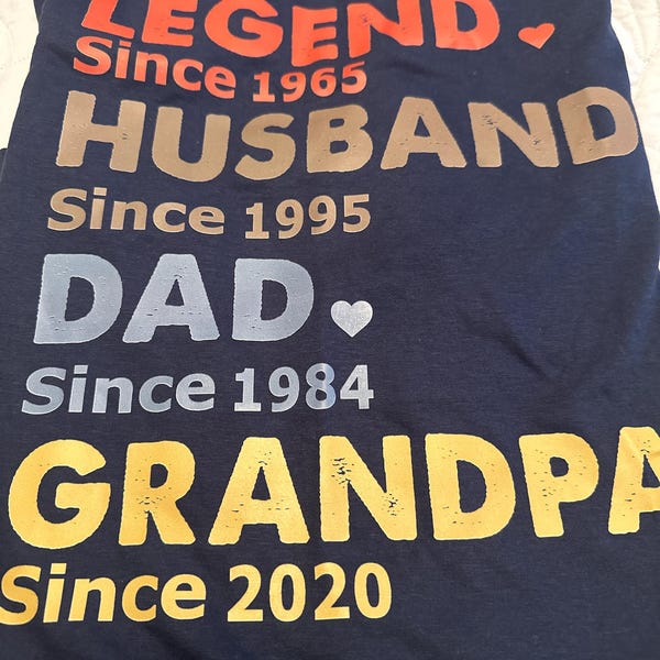 Custom Dad With Years Shirt, Papa With Year, Gift for Husband, Father's ...