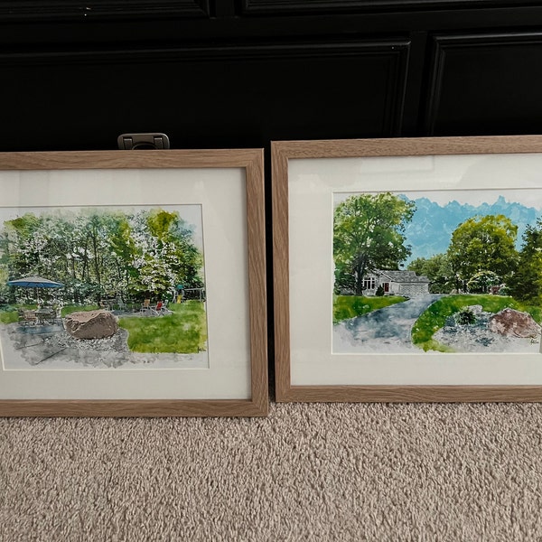 Watercolor House Painting, House Warming Gift, Realtor Client Gift ...