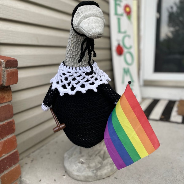 Justice Ginsburg Goose Geese Outfit Crochet Federal Judge Lawn Goose ...
