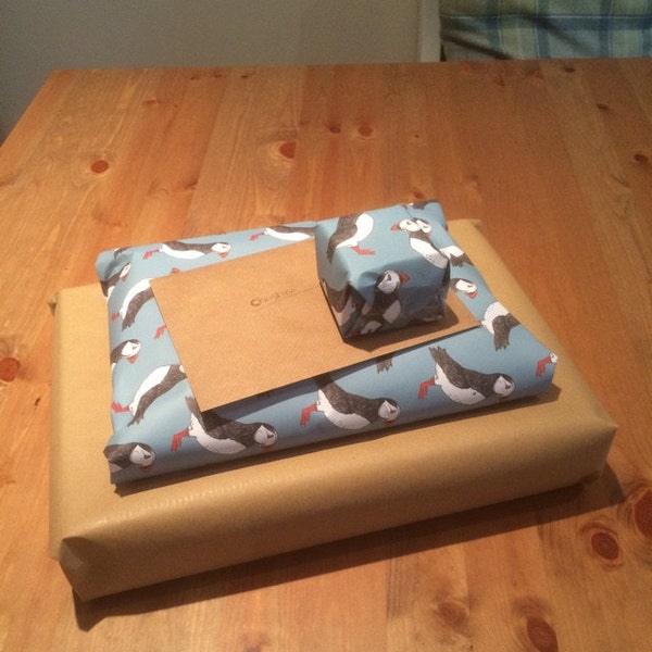 Puffin Wrapping Paper - Wrapping Paper Birthday- Recyclable Wrapping ...