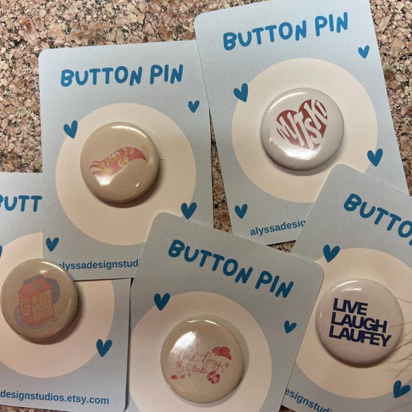 Coquette Pink Pin-back Buttons: Snoopy, Retro, & Bookish Designs - Etsy