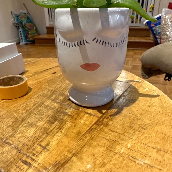 Face Planter Pot, Cute Head Cache, Fun Ceramic Vase, Celfie Small ...