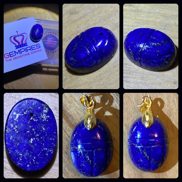 Lapis Lazuli Scarab Carving, Beetle Gemstone, Blue Lapis Carved Crystal ...