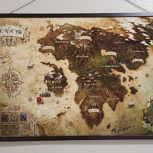 FFXIV World Map Three Continents Eorzea Hydaelyn Large Mouse Pad - Etsy