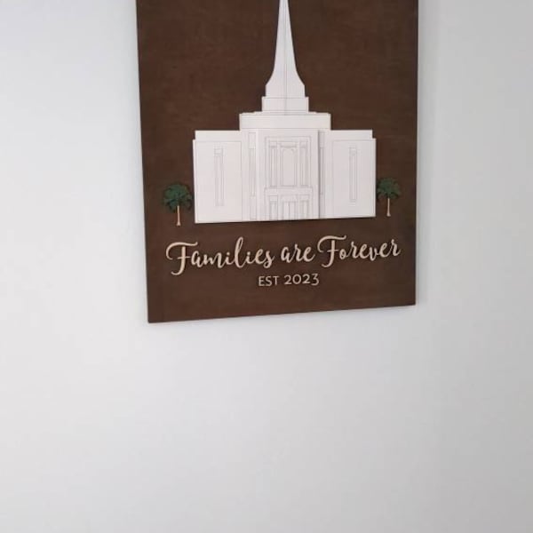LDS Art, Temple Wedding Sign, LDS Temple Art, Families Are Forever ...