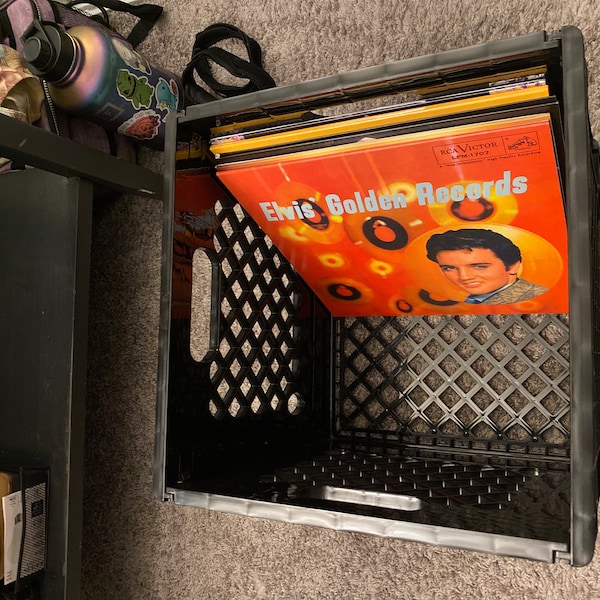 Vinyl Record Storage Crate for 12" Vinyl LP Collapsible and Stackable ...
