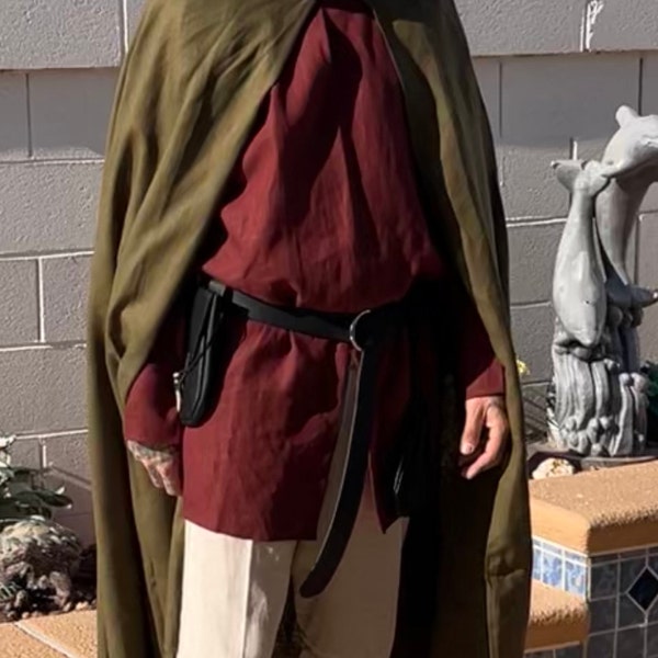 Medieval Hooded Cloak, Ranger, Linen Choose Your Color - /P/ (LB) - Etsy