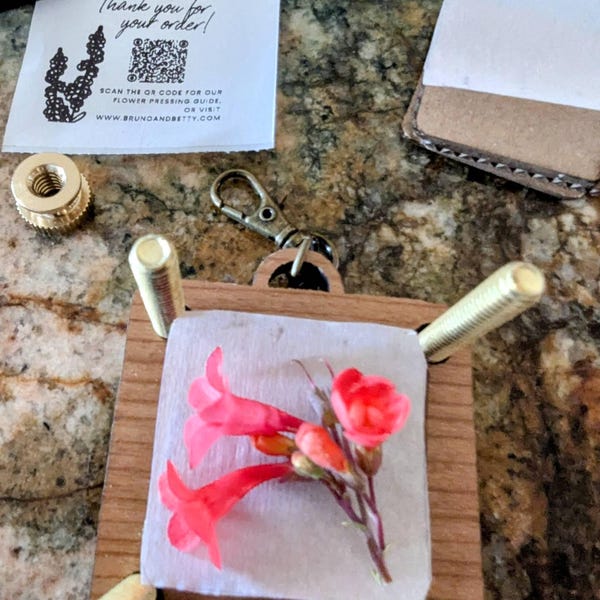 Mini Flower Press Kit - Wooden Pocket-sized Wildflower and Botanical ...