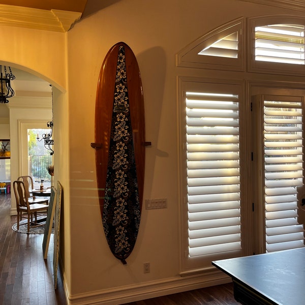 Vertical Carved "aloha" Wall Display Storage Racks Hangers 3pc Teak ...