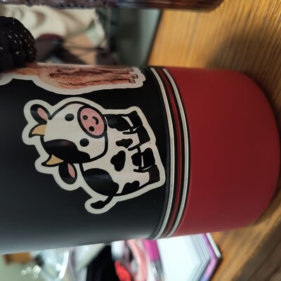 Cow Sticker Cows, Cute Cow ,waterproof Sticker, Water Bottle Sticker ...