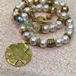 2 Heart Cross Rectangle Charm Antiqued Rustic Brown Heart | Etsy