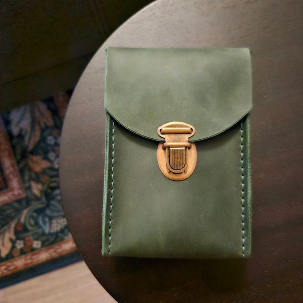 Double Tarot Leather Case, Tarot Box for Two Decks, Custom Tarot Pouch ...