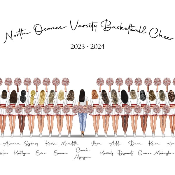 3 Best Friends Drawing Three Besties Print Friendship Poster 3 Best ...