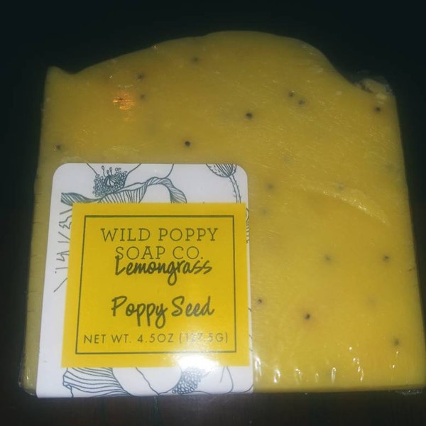 Lemongrass Poppy Seed Soap / Artisan Soap / Handmade Soap / Soap / Cold Process Soap - Etsy