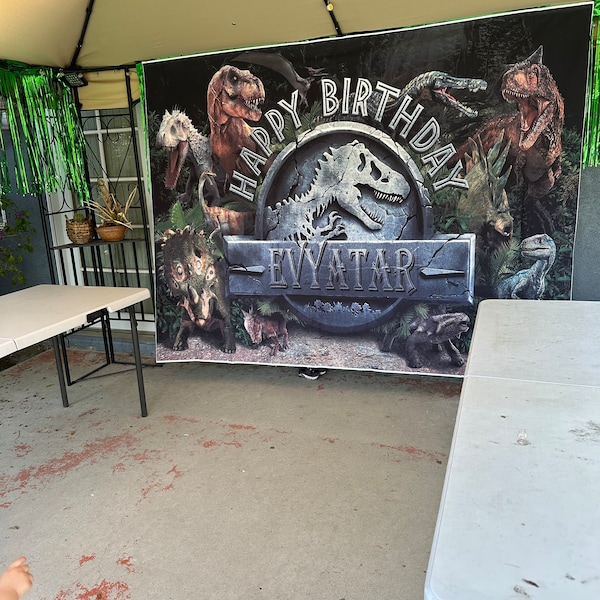 Jurassic Park World Dinosaur Birthday Photography Studio Backdrop ...
