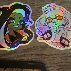 IDOL STICKER SET 7 Pcs Splatoon Idols Vinyl Holographic Stickers - Etsy