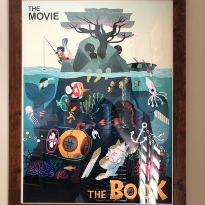 The Movie Vs the Book Original Literary Art Print. Fine Art Paper ...