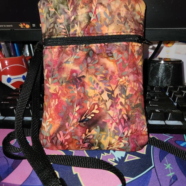 Small Crossbody Purse for Plus Size Cell Phones. Optional Touch Screen ...