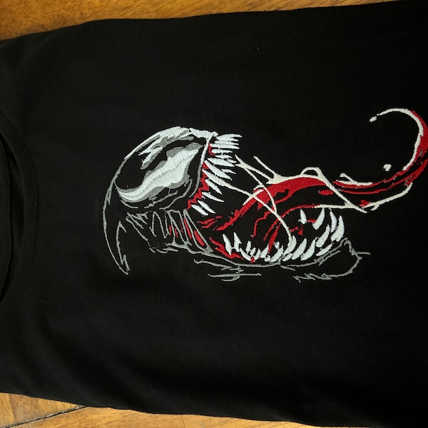 Venom Embroidery File Design Pattern 9 X4 in & 7 X 3.5 - Etsy