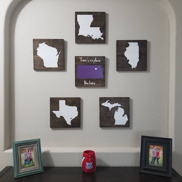 State Wood Sign - Hometown Sign - Moving Gift - State Wall Art ...