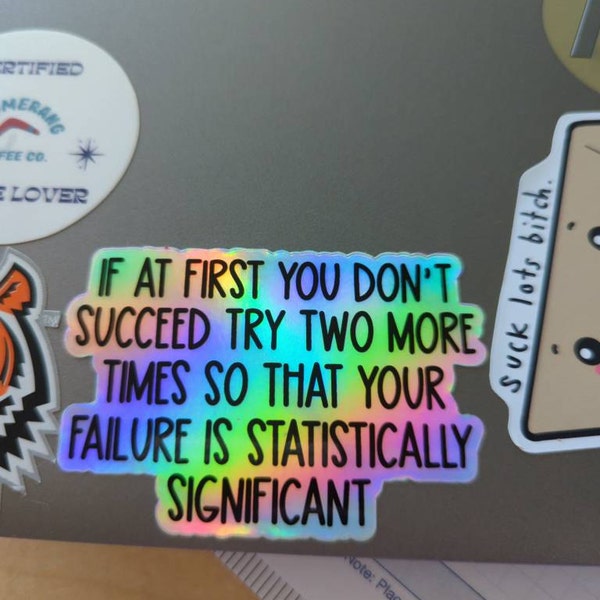 Funny Math Statistics Sticker, Math Laptop Stickers, Math Water Bottle ...