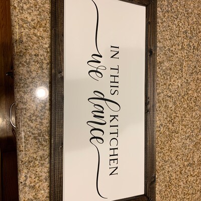 In This Kitchen We Dance Printable Vector T-shirt or Wall Art Sign ...