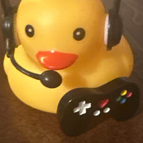Gamer Rubber Duck With Headset: Game Room Decor, Stocking Stuffer - Etsy