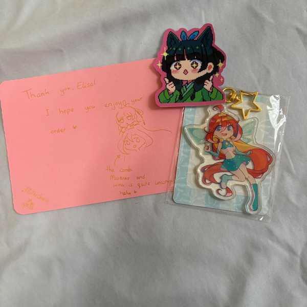 Winx Club Acrylic Charms / Keychains ~ Pixel Art / 3.5''/9cm - Etsy