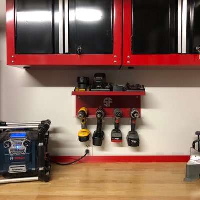 Metal Power Tool Rack, Heavy Duty Storage Shelf, Tool Organization ...