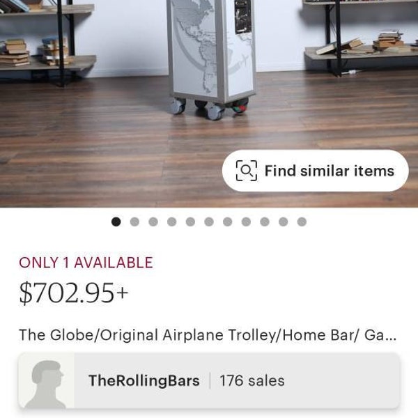 Lufthansa/original Airplane Trolley/home Bar/ Galley Cart - Etsy