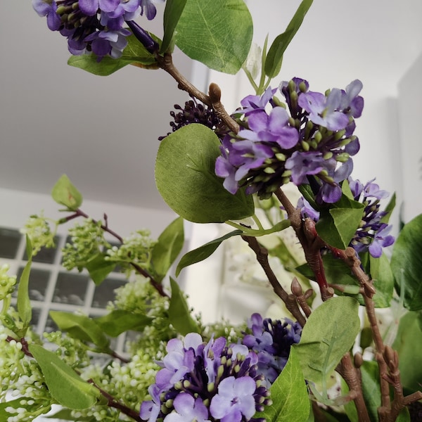 Purple Ball Flowers Silk Small Ball Flowers Floral Arrangement Fillers ...