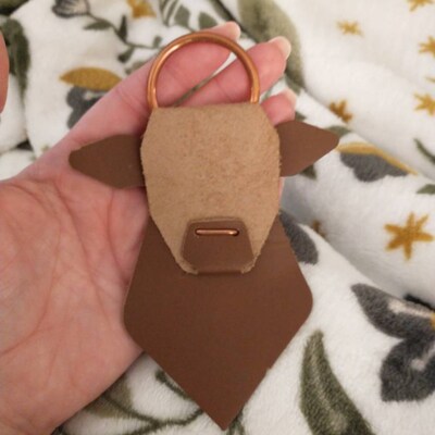 Buffalo Key Accessory Leather Key Ring Bison Rearview Mirror Charm ...