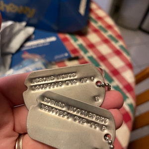 Notched Dog Tags Genuine Military Issue Stainless Steel Personalized ...