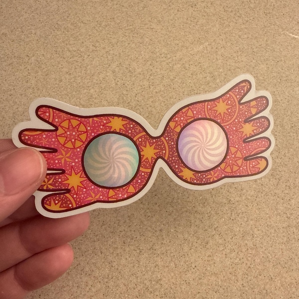 PINK HOLOGRAPHIC GLASSES Vinyl Sticker - Etsy
