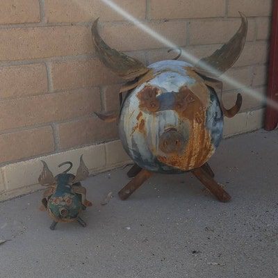 Propane Tank Pig Metal Art Pig Made Form Upcycled Propane Tank and ...