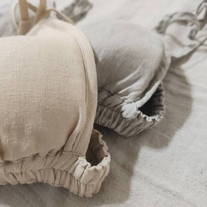 Linen Bras/ Linen Sleepwear/ Linen Home Wear/ Home Wear Bra/ Summer ...