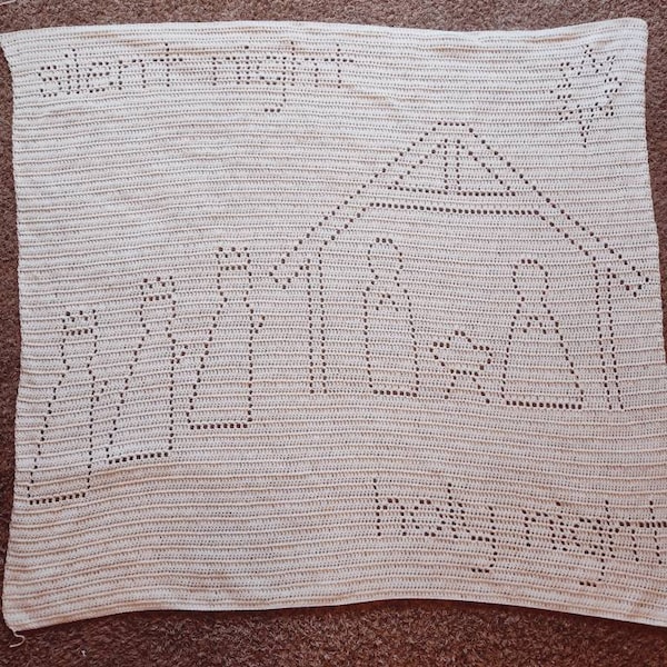 Filet Crochet Blanket Pattern Cancer Awareness Ribbon Blanket Crochet ...