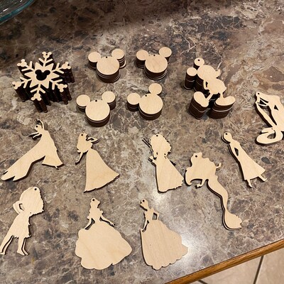 Mickey Mouse Wooden Cutout Shape, Wooden Mickey Mouse for Crafts ...