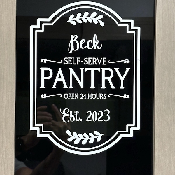 Custom Pantry Decal - Custom Pantry Sticker - Customizable Pantry Door ...