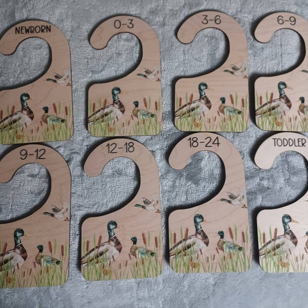 Duck Clothing Dividers, Mallard Duck Baby Clothing Divider, Wood ...